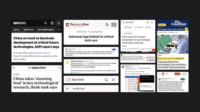 Data visualisation website design Australia | ASPI Critical Technology ...
